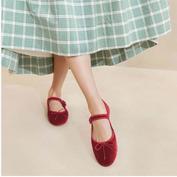 Miss Left | Shoes | Miss Left Wine Bowknot Ankle Strap Mary Jane Round ...
